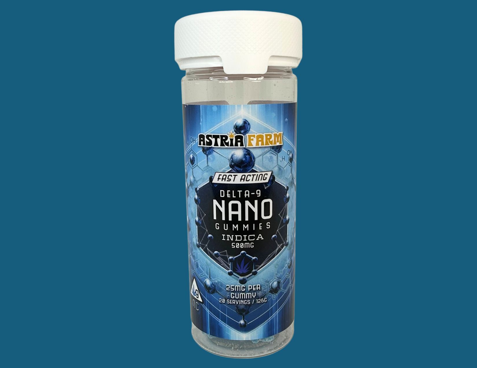 Astria Farms 20 ct Indica 500 D9 Nano Gummy | Cumberland Cannabis Co.